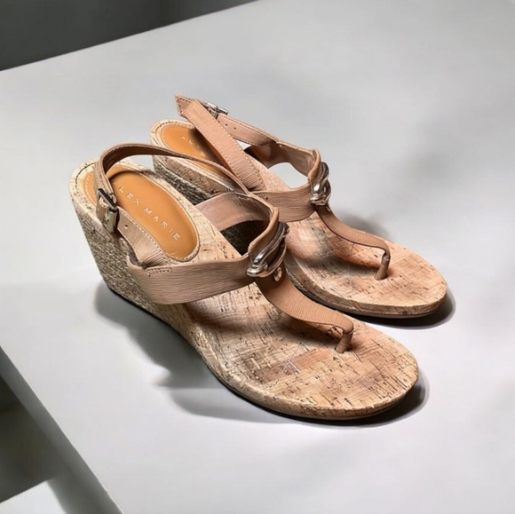 Alex Marie | Shoes | Alex Marie Burdett Thong Espadrille Wedge In Tan ...